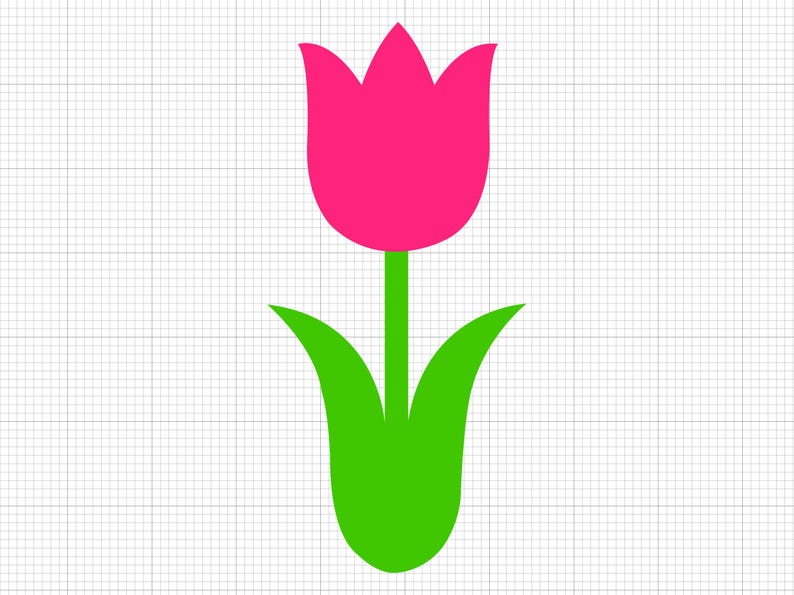 Tulip Svg Png Pdf Ai Dxf File Download - Etsy