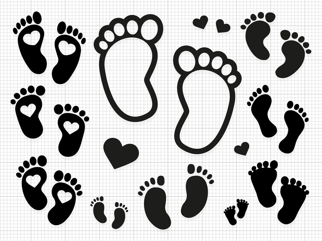 Baby Feet Svg Png Ai Pdf Dxf File Download - Etsy