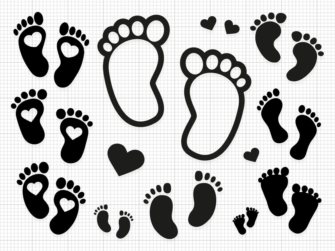 Baby Feet Svg Png Ai Pdf Dxf File Download - Etsy