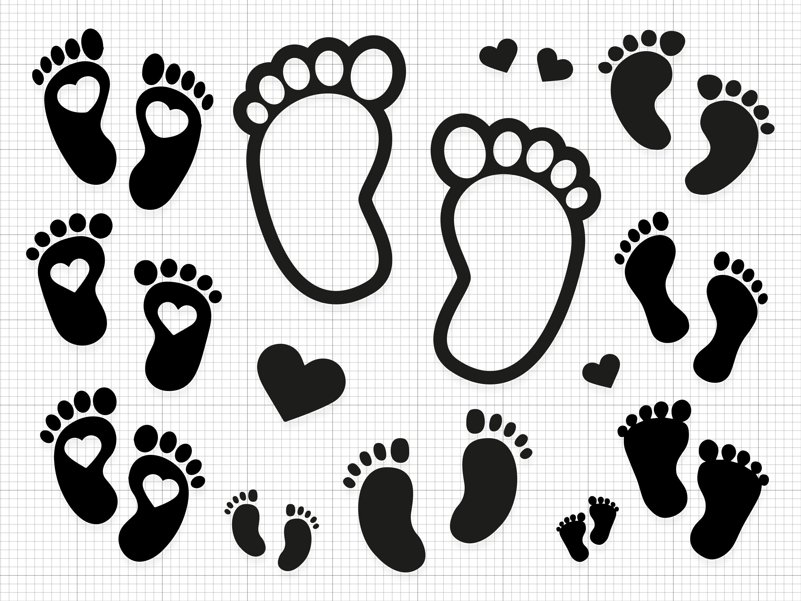 Baby Feet Svg Png Ai Pdf Dxf File Download - Etsy