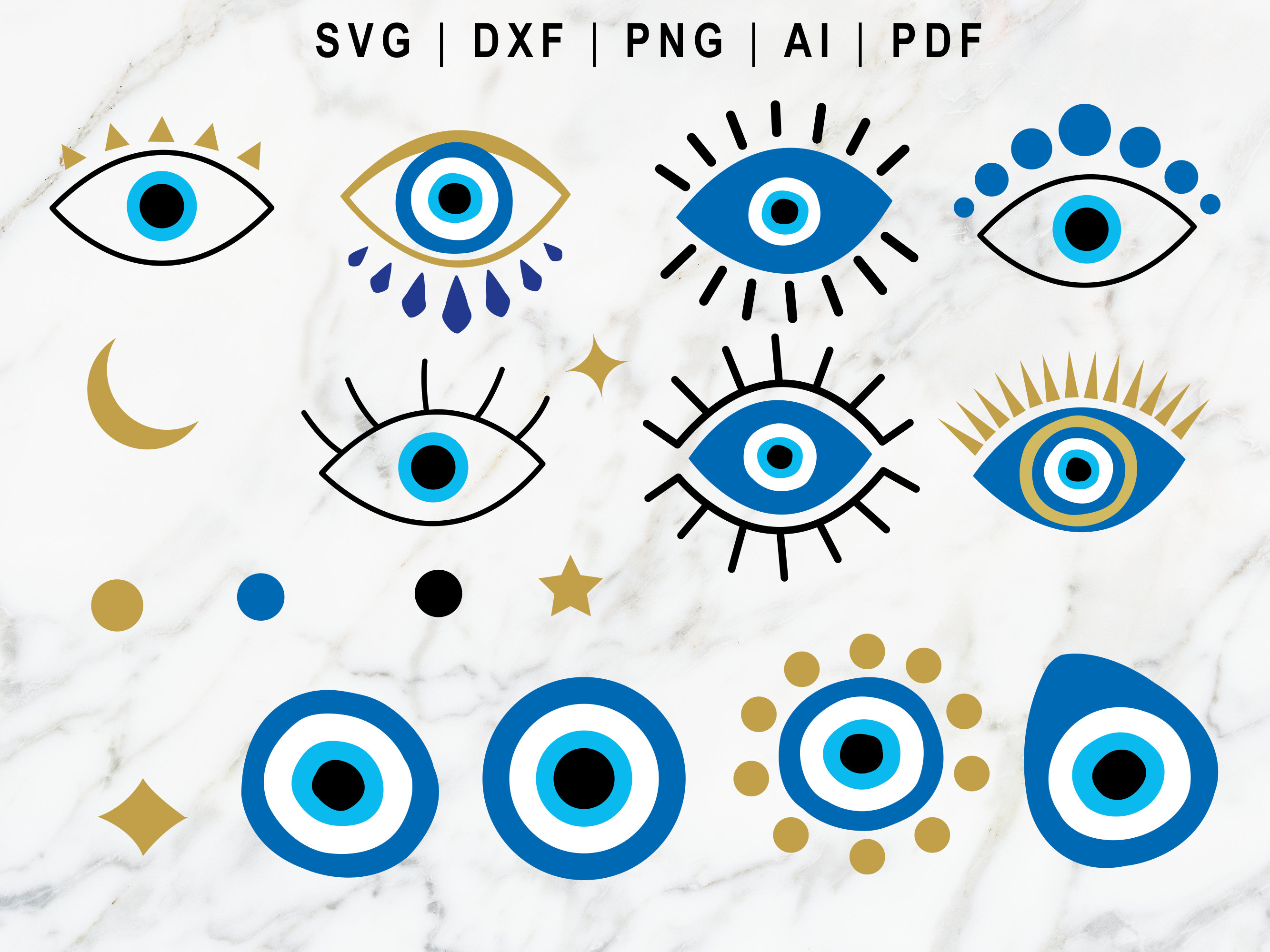 Evil Eye Turkish Eye Evil Eyes Svg Png Dxf Ai Pdf File - Etsy UK