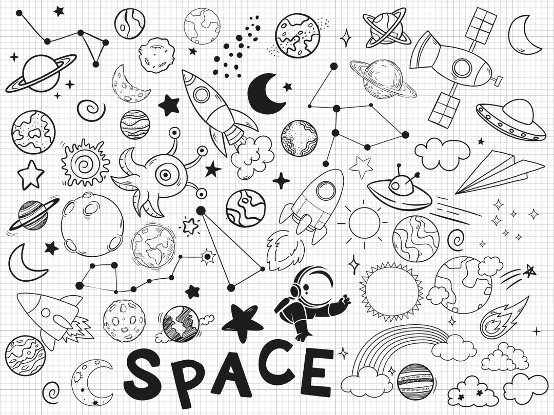 Space Svg Png Ai Pdf Dxf File Digital Download - Etsy
