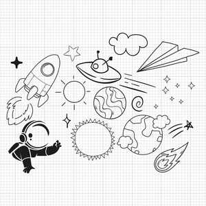 Space Svg Png Ai Pdf Dxf File Digital Download - Etsy