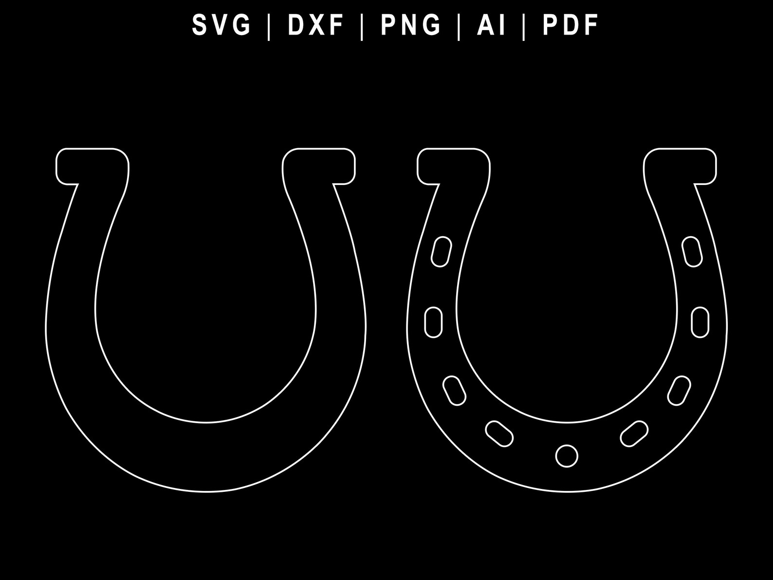 Horseshoe Svg Png Pdf Ai Dxf File - Etsy
