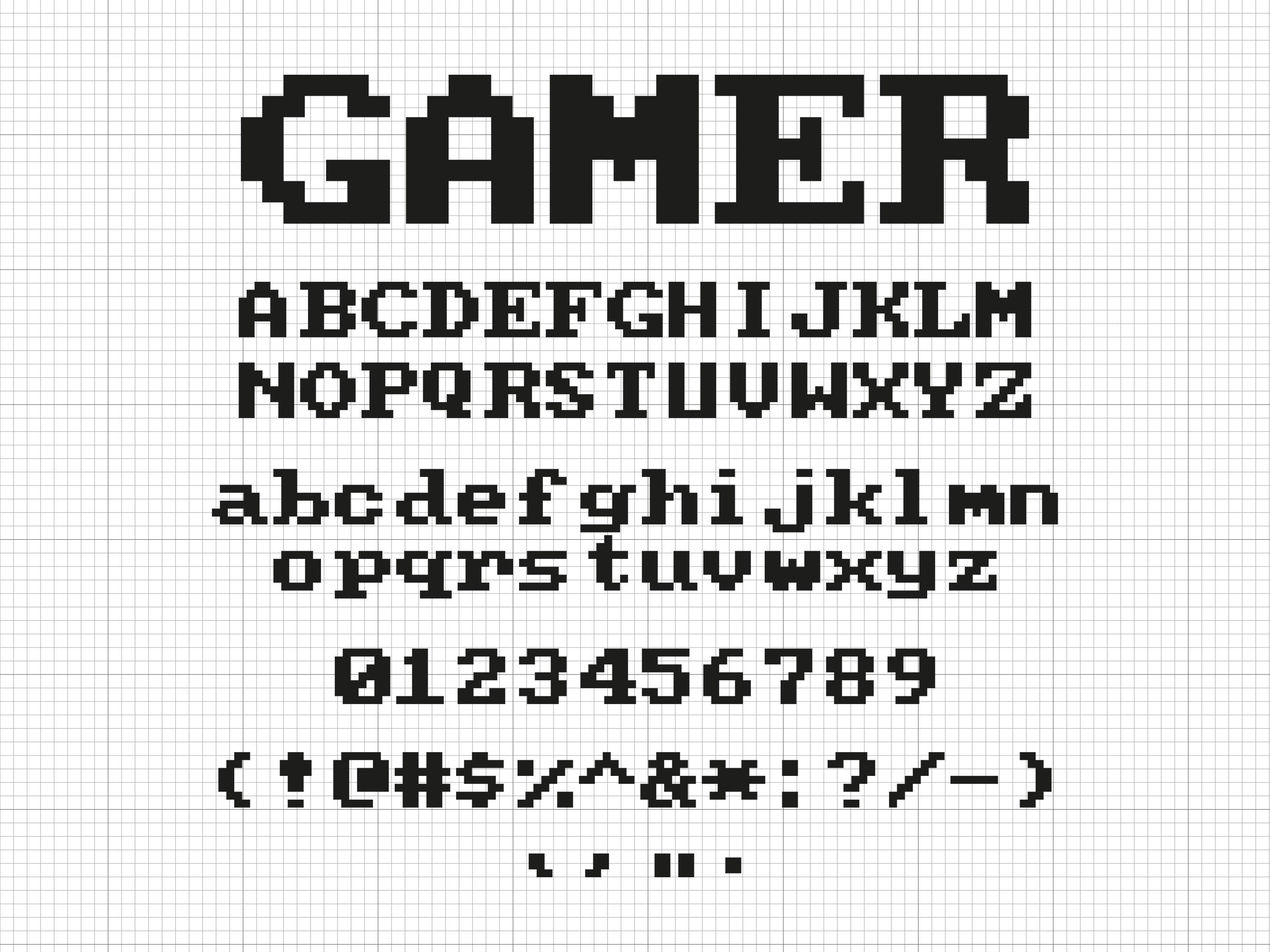 Pixel Font Svg Png Pdf Ai Dxf File Download - Etsy