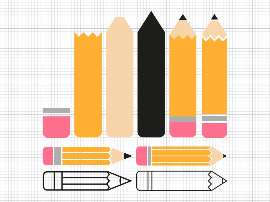 Pencil Svg Png Pdf Ai Dxf File Download - Etsy