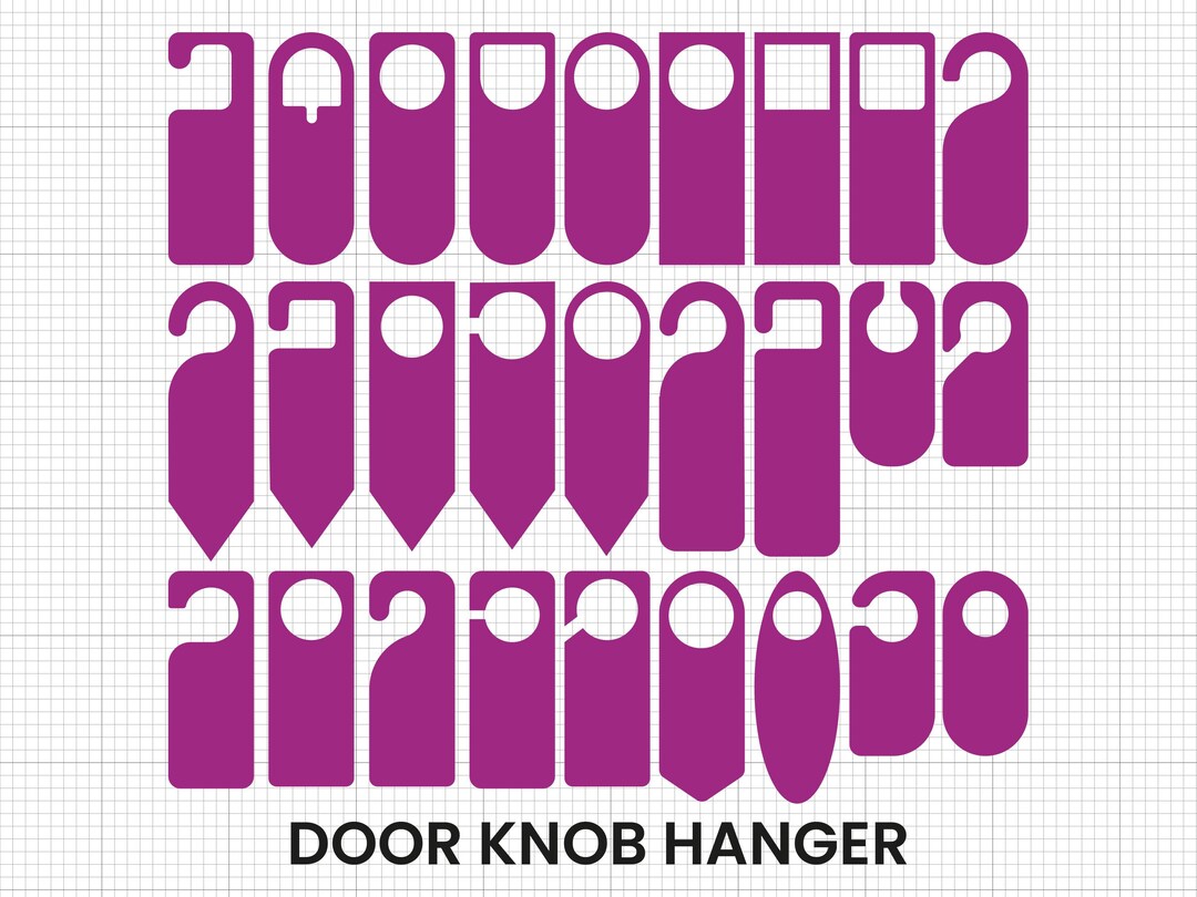 Door Knob Hanger Svg Png Pdf Ai Dxf File Download - Etsy