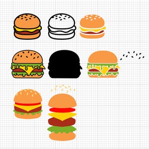 Hamburger Svg Png Pdf Ai Dxf File Download - Etsy