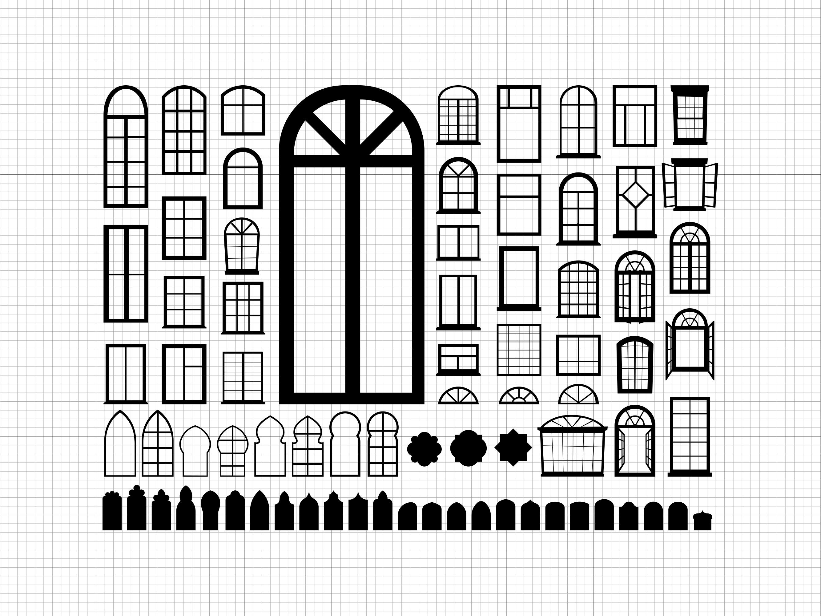 Window Svg Png Pdf Ai Dxf File Download - Etsy
