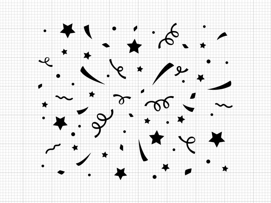 Confetti Svg Png Pdf Ai Dxf File Download - Etsy