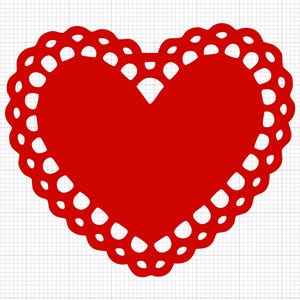 Doily Heart Svg Png Pdf Ai Dxf File Download - Etsy