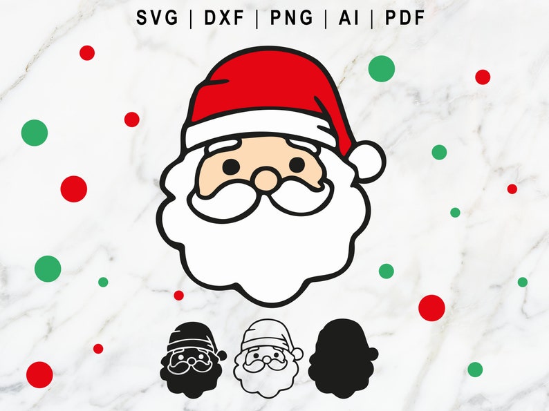 Cara De Papá Noel, Navidad Divertida, Cabeza De Papá Noel, Svg, Png ...