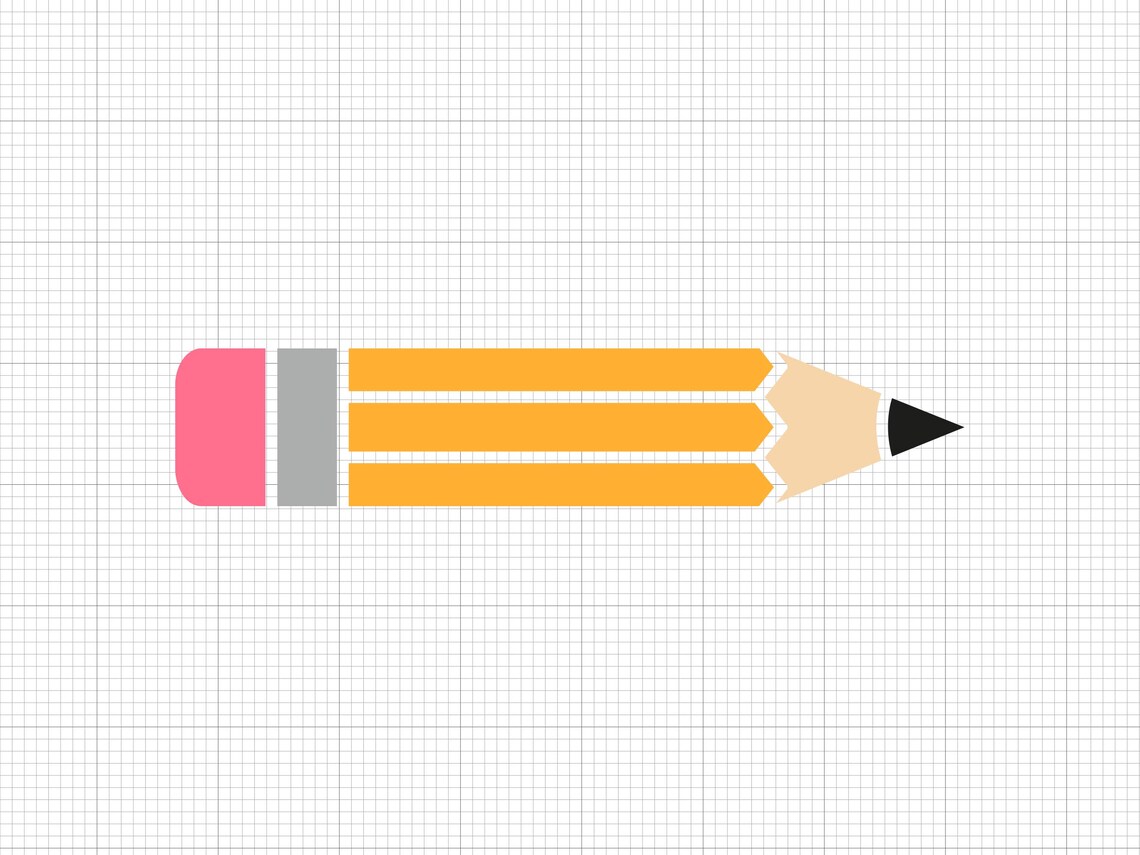 Pencil Svg Png Pdf Ai Dxf File Download - Etsy