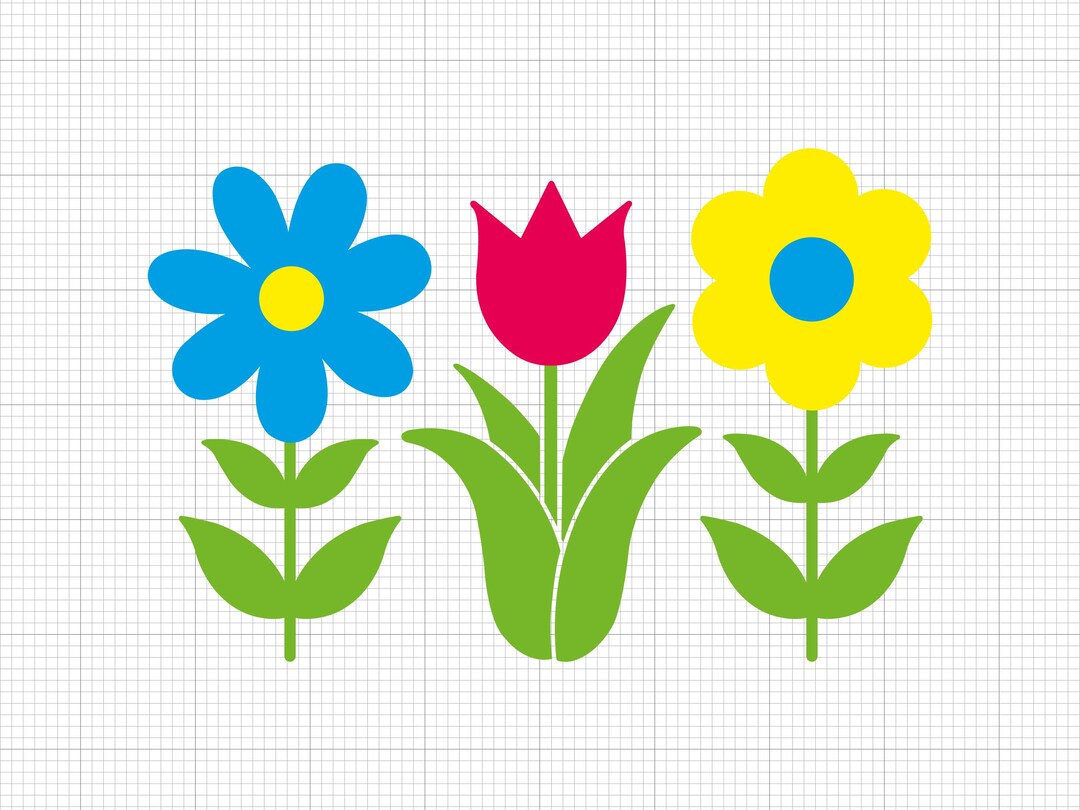 Spring Flower Svg Png Pdf Ai Dxf File Download - Etsy