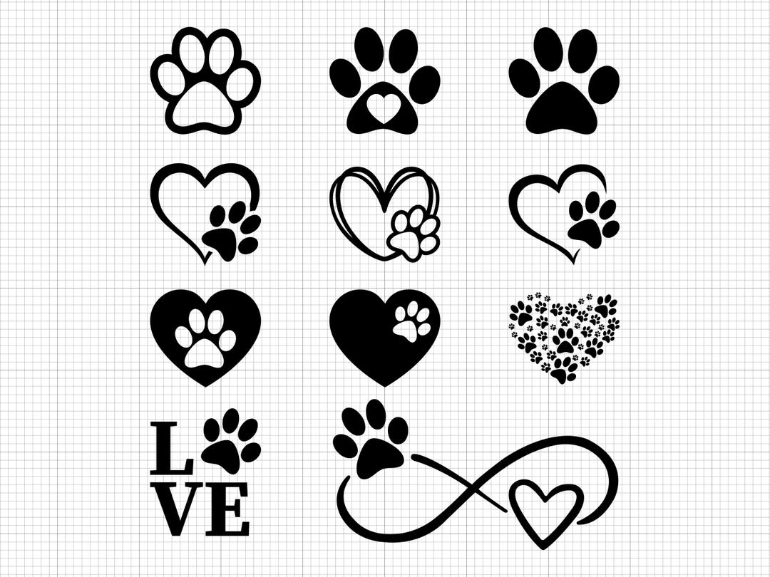 Paw Svg Png Pdf Ai Dxf File Download - Etsy