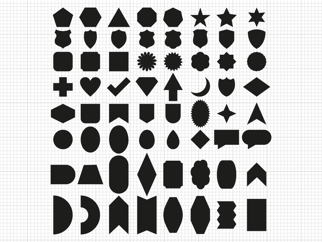 Basic Shapes Svg Png Pdf Ai Dxf File Download - Etsy