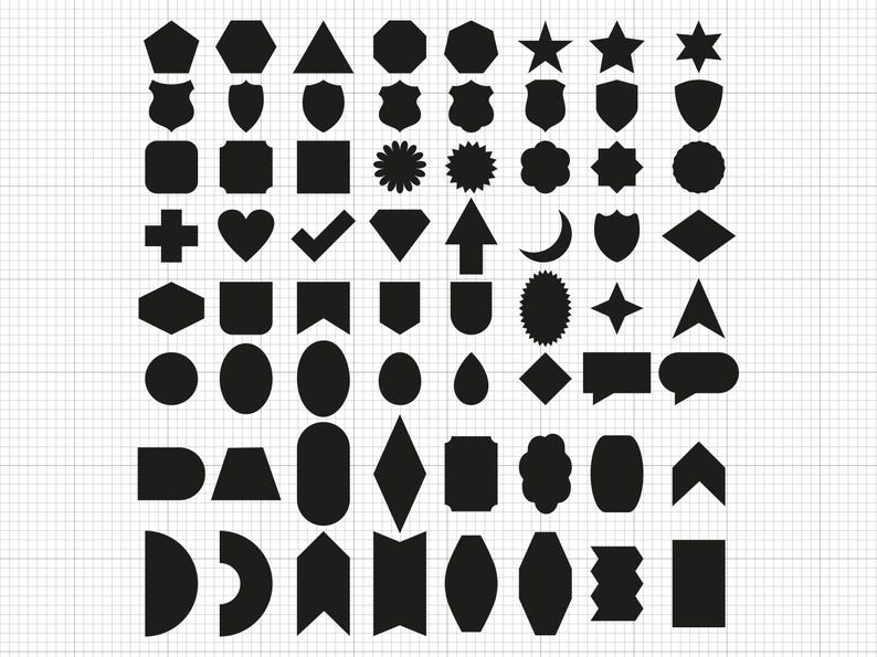 Basic Shapes Svg Png Pdf Ai Dxf File Download - Etsy