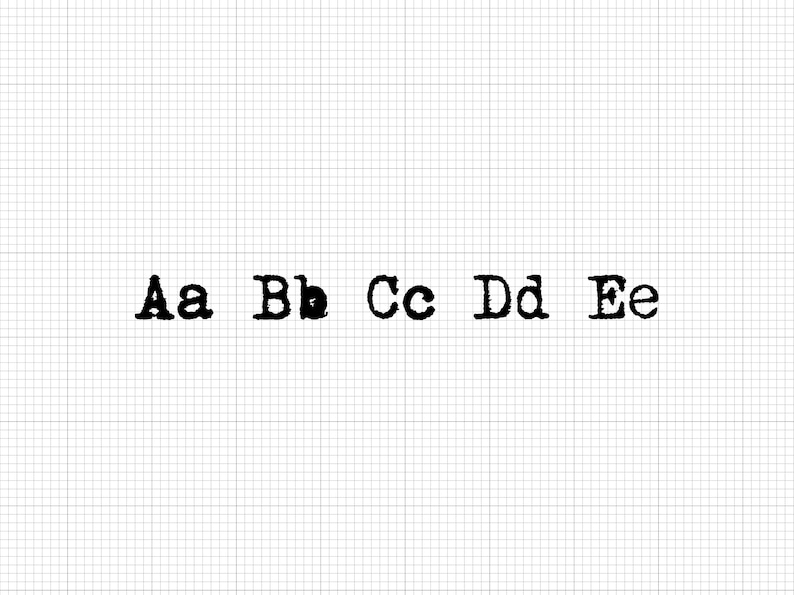 Typewriter Font Svg Png Pdf Ai Dxf File Download - Etsy