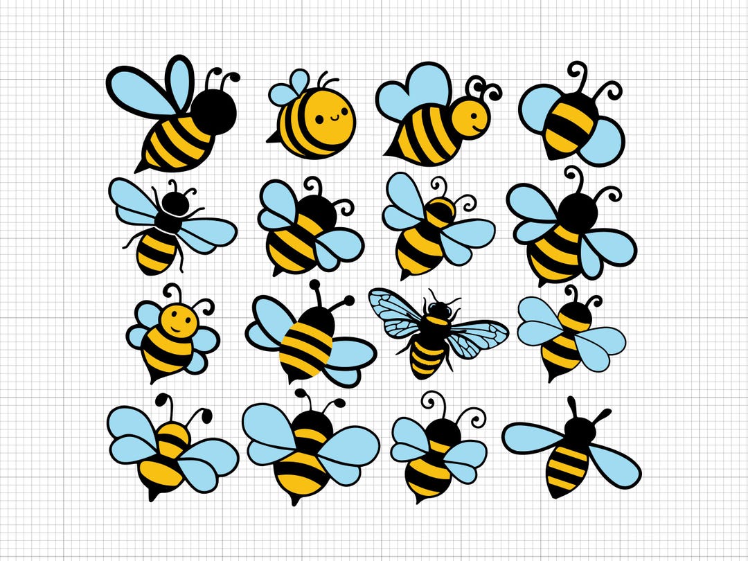 Bee Svg Png Pdf Aif Dxf Layered File Download - Etsy