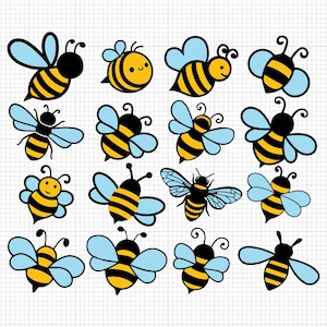 Bee Svg Png Pdf Aif Dxf Layered File Download - Etsy
