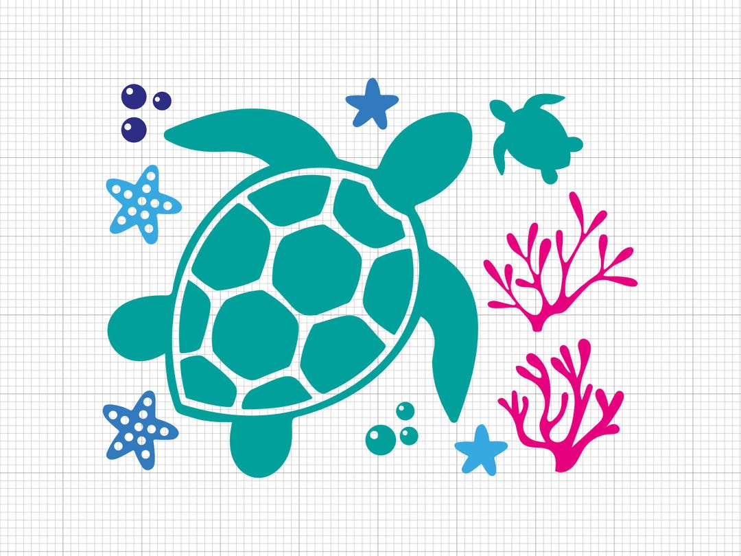 Sea Turtle Svg Png Pdf Ai Dxf File Download - Etsy
