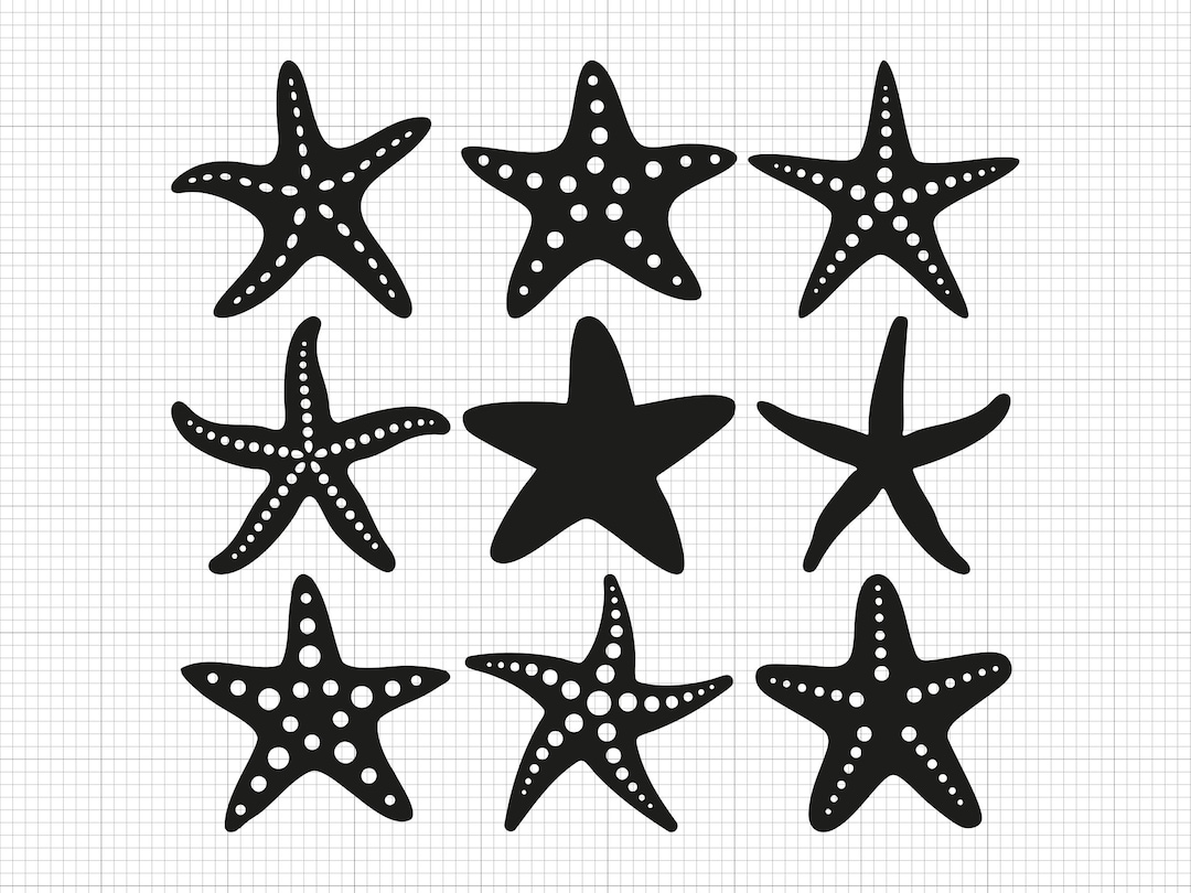 Starfish Svg Png Pdf Ai Dxf File Download - Etsy