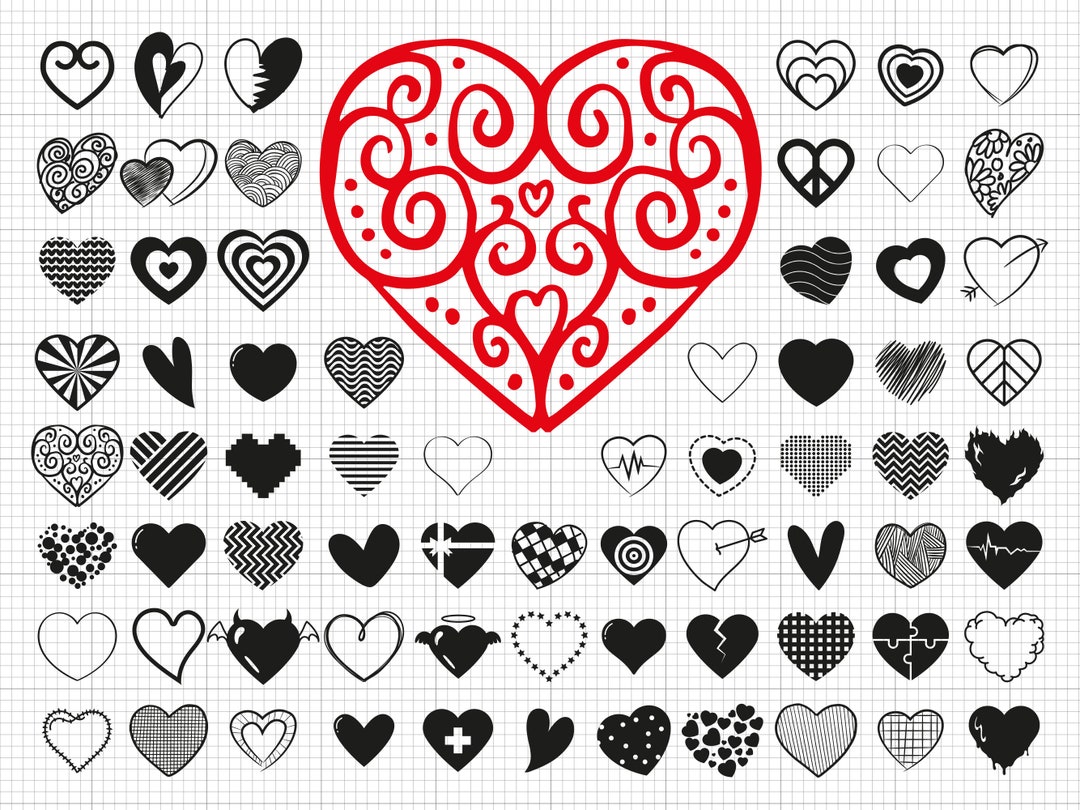 Corazón Svg Png Ai Pdf Dxf Archivo Descarga Digital - Etsy México