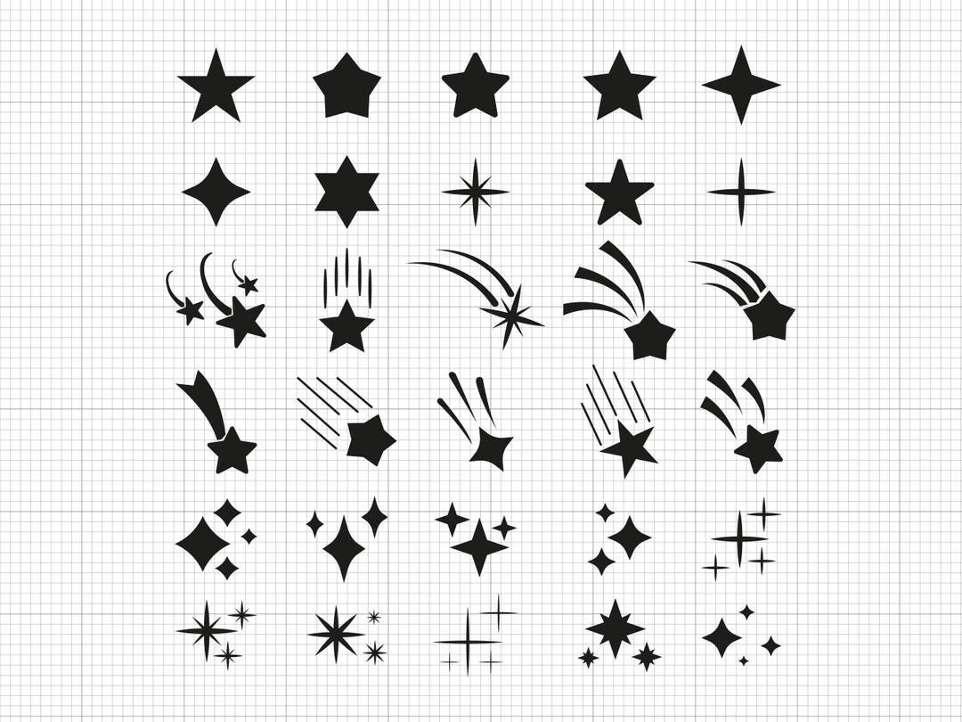 Stars Svg Png Pdf Ai Dxf File Download - Etsy