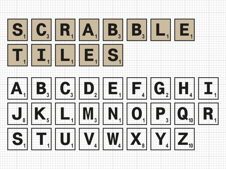 Scrabble Tiles Svg Png Ai Pdf Dxf File Download - Etsy