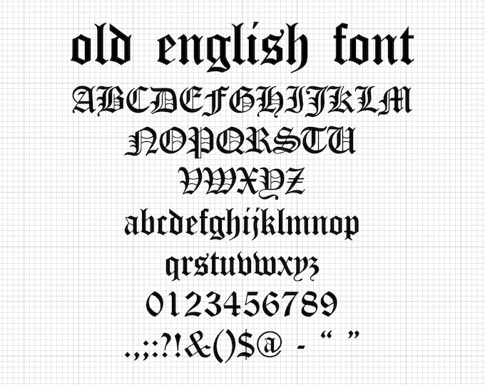 Old English Font Celtic Font Gaelic Font Old English Style Font Old ...