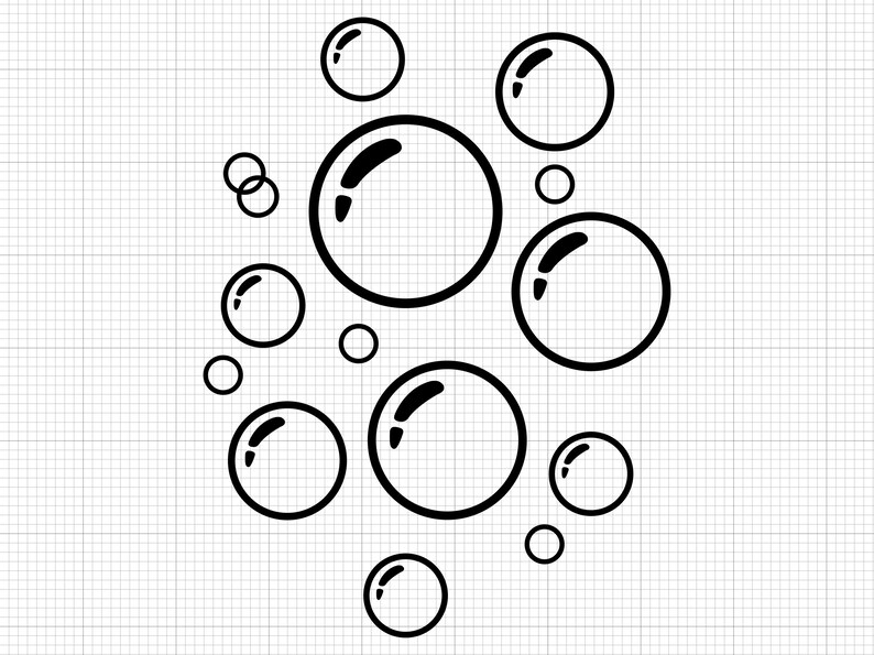 Bubbles Svg Png Pdf Ai Dxf File Download - Etsy