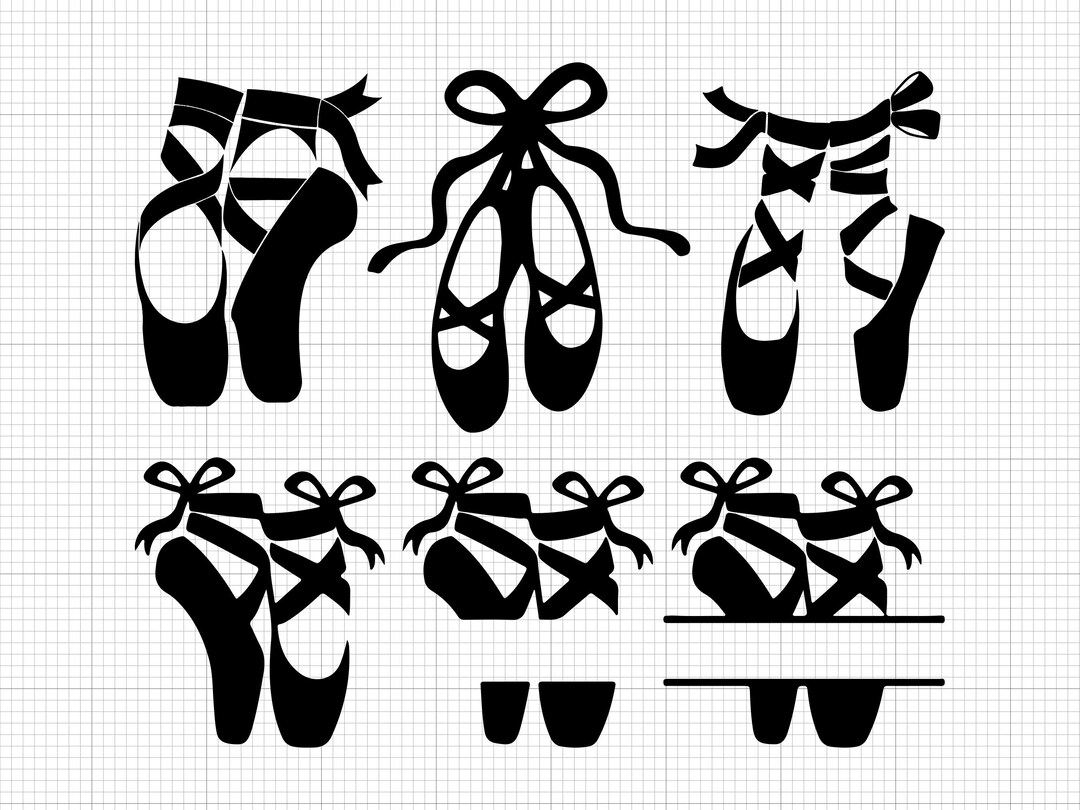 Ballet Shoes Svg Png Pdf Ai Dxf File Download - Etsy
