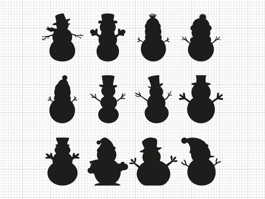 Snowman Svg Png Pdf Ai Dxf File Download - Etsy