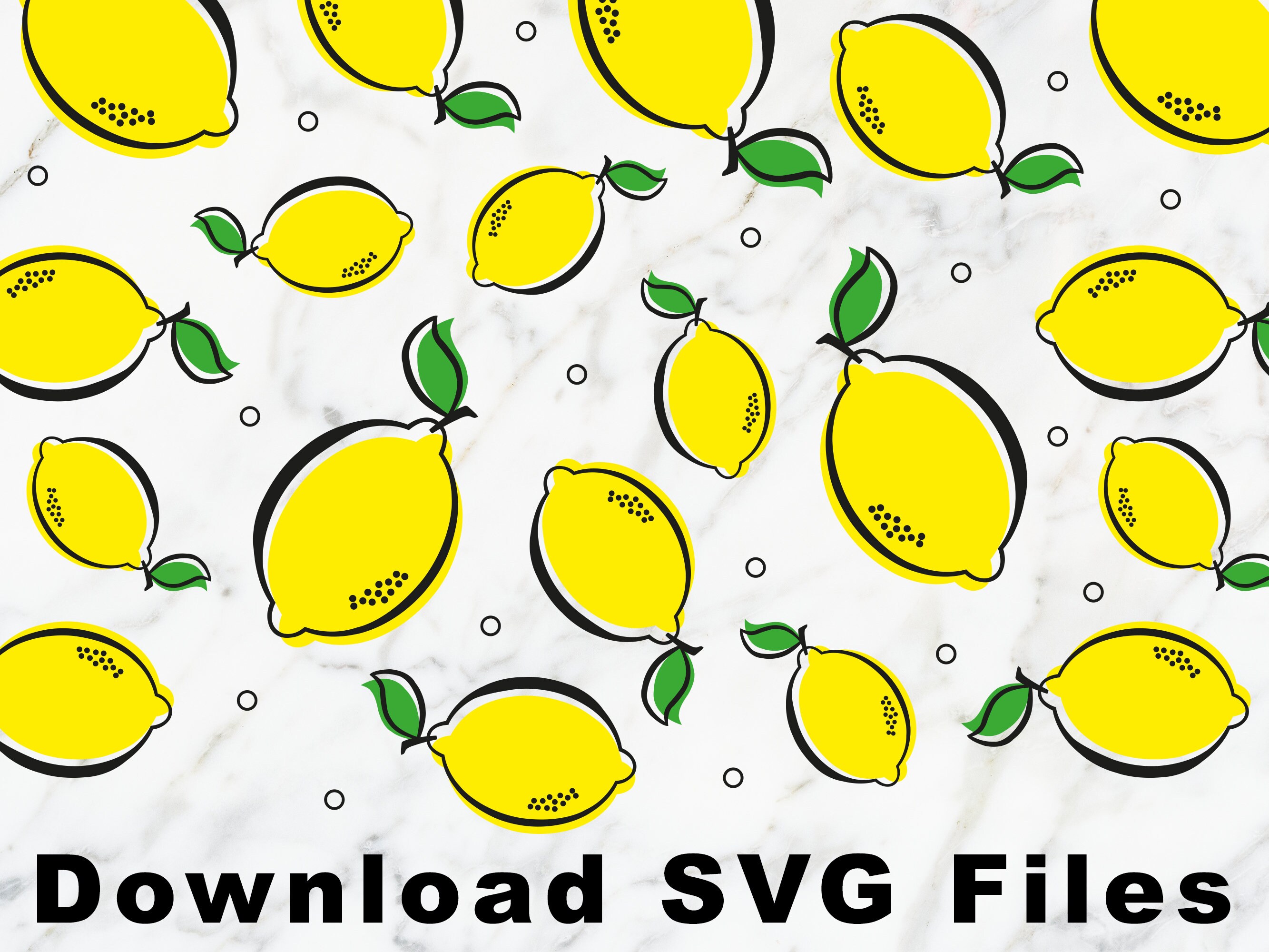 Lemon Pattern Svg Summer Lemon Svg Cricut Cutting Files - Etsy