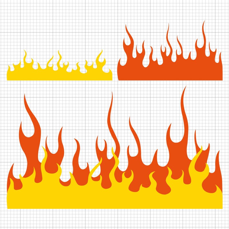 Flame Svg - Etsy