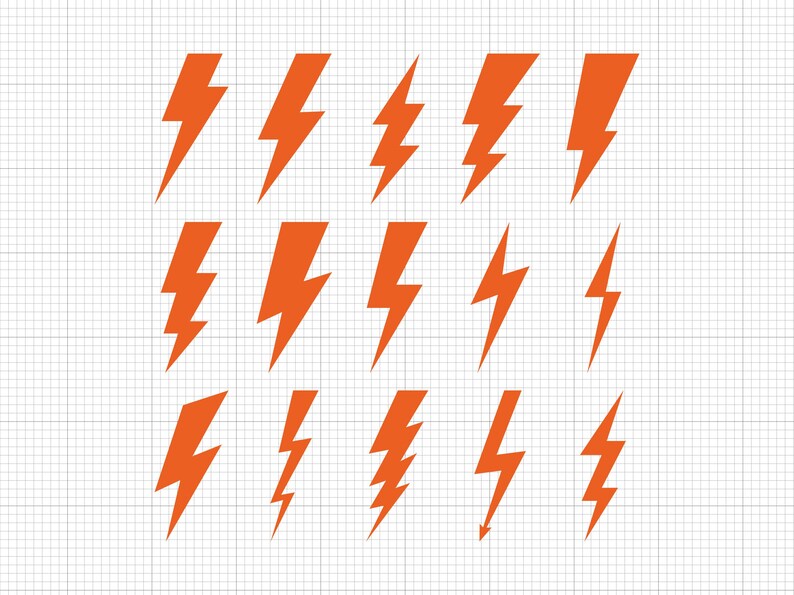 Lightning Bolt Svg Png Pdf Ai Dxf File Download - Etsy
