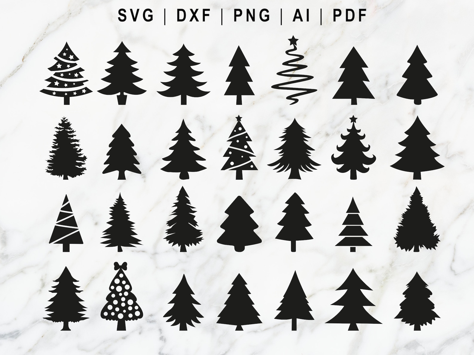 Merry Christmas Tree Svg Png Ai Pdf Dxf File - Etsy