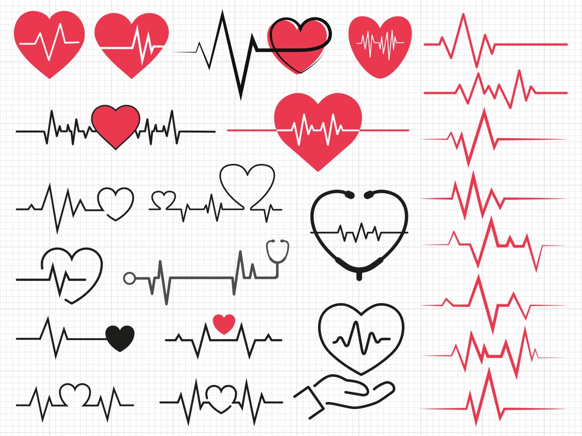 Heartbeat Svg Png Pdf Ai Dxf File Download - Etsy