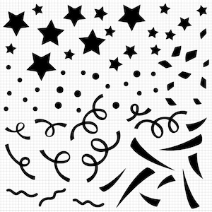 Confetti Svg Png Pdf Ai Dxf File Download - Etsy