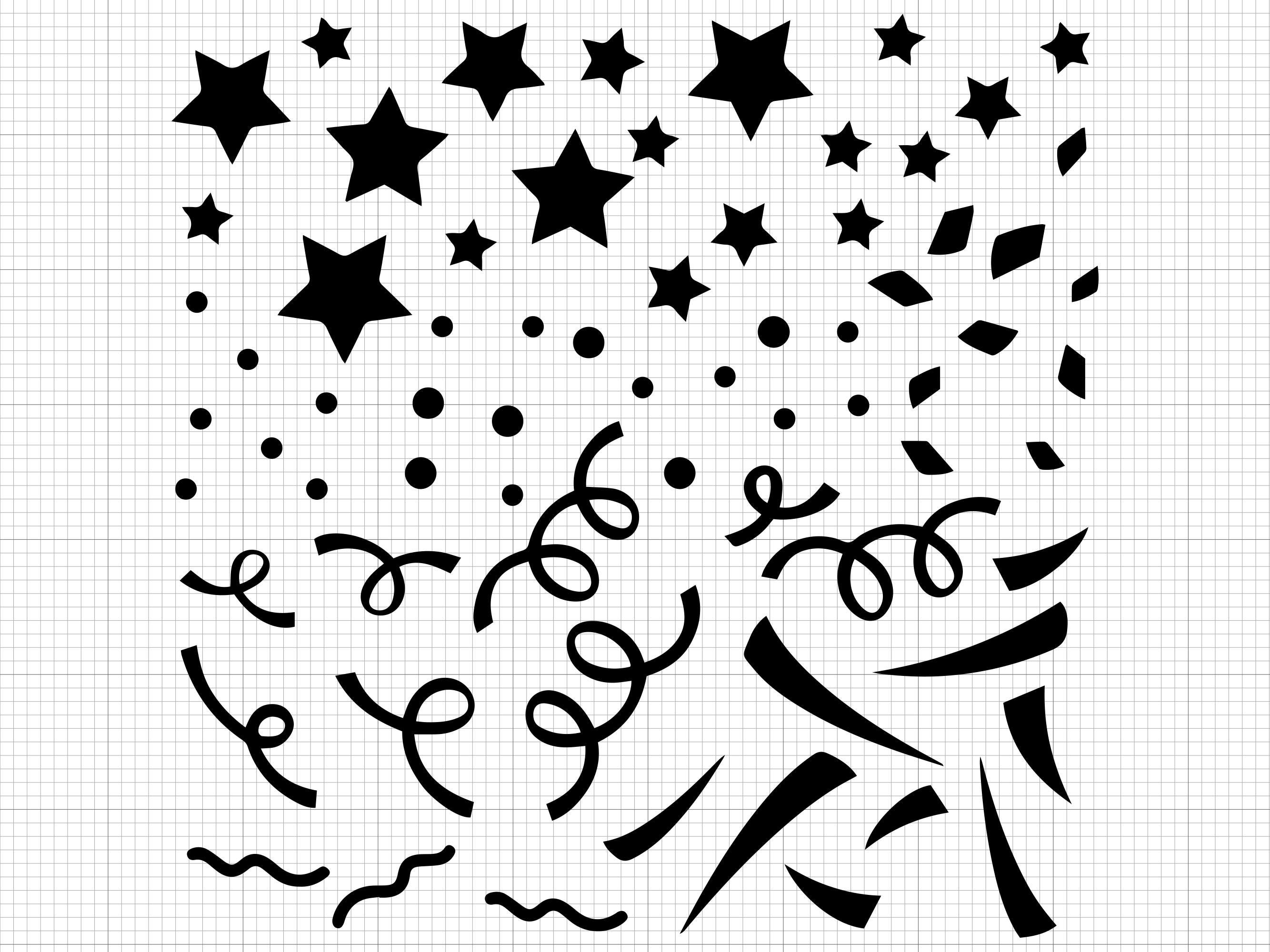 Confetti Svg Png Pdf Ai Dxf File Download - Etsy