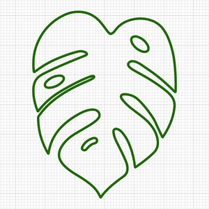 Monstera Leaf Svg Png Dxf Ai Pdf File Download - Etsy