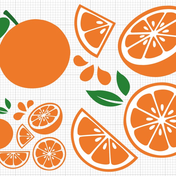 Orange Slice Svg - Etsy