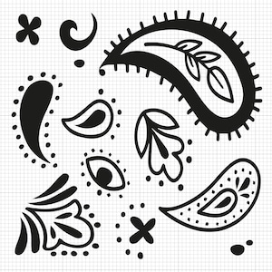 Paisley Svg Png Pdf Ai Dxf File Download - Etsy