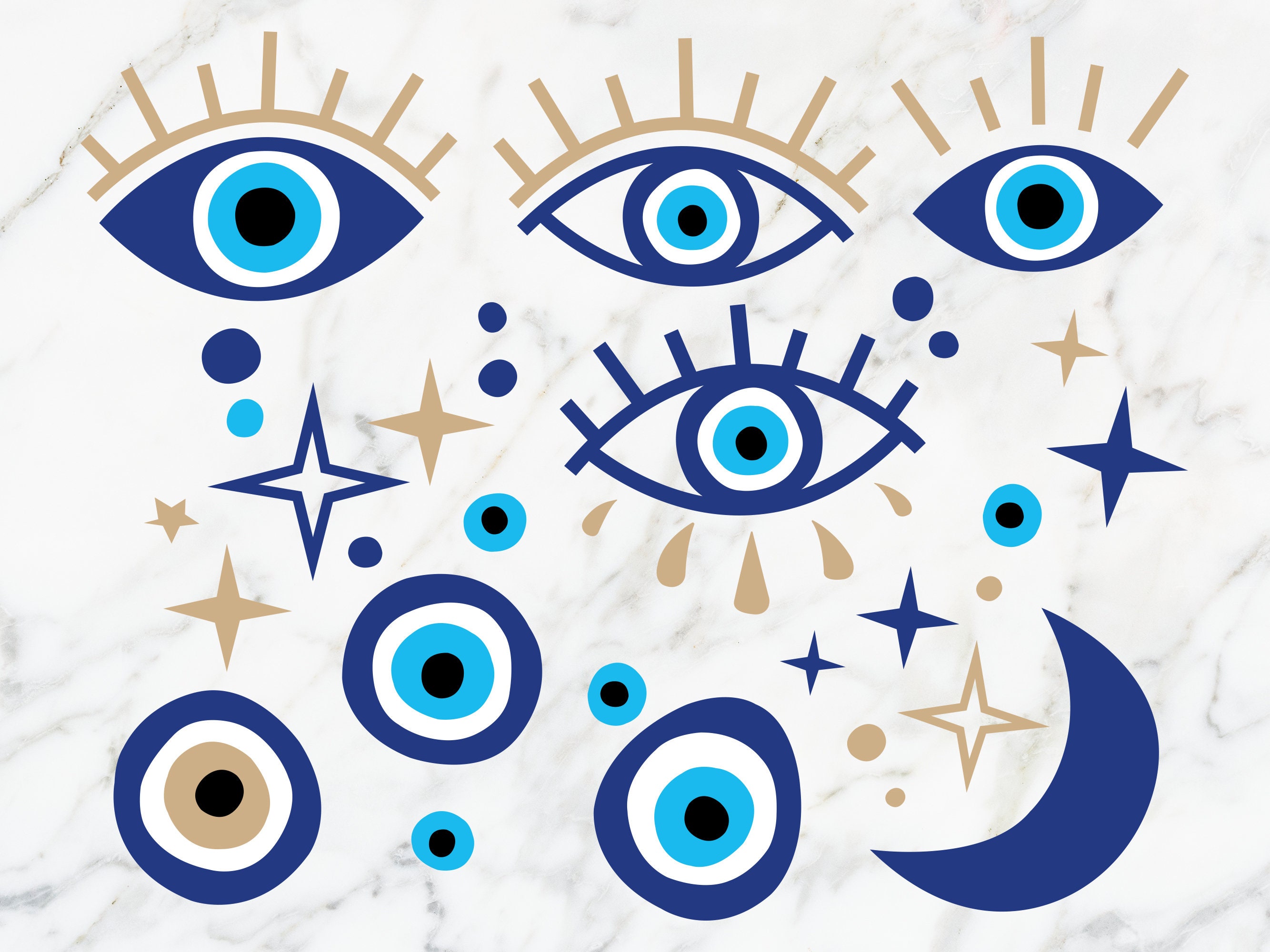 Evil Eye SVG Turkish Eye SVG Nazar Eye Svg Mal de Ojo Svg - Etsy España