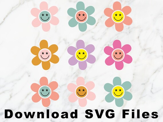 Flower SVG Daisy Svg Daisy Flower Svg Smiley Face Svg - Etsy