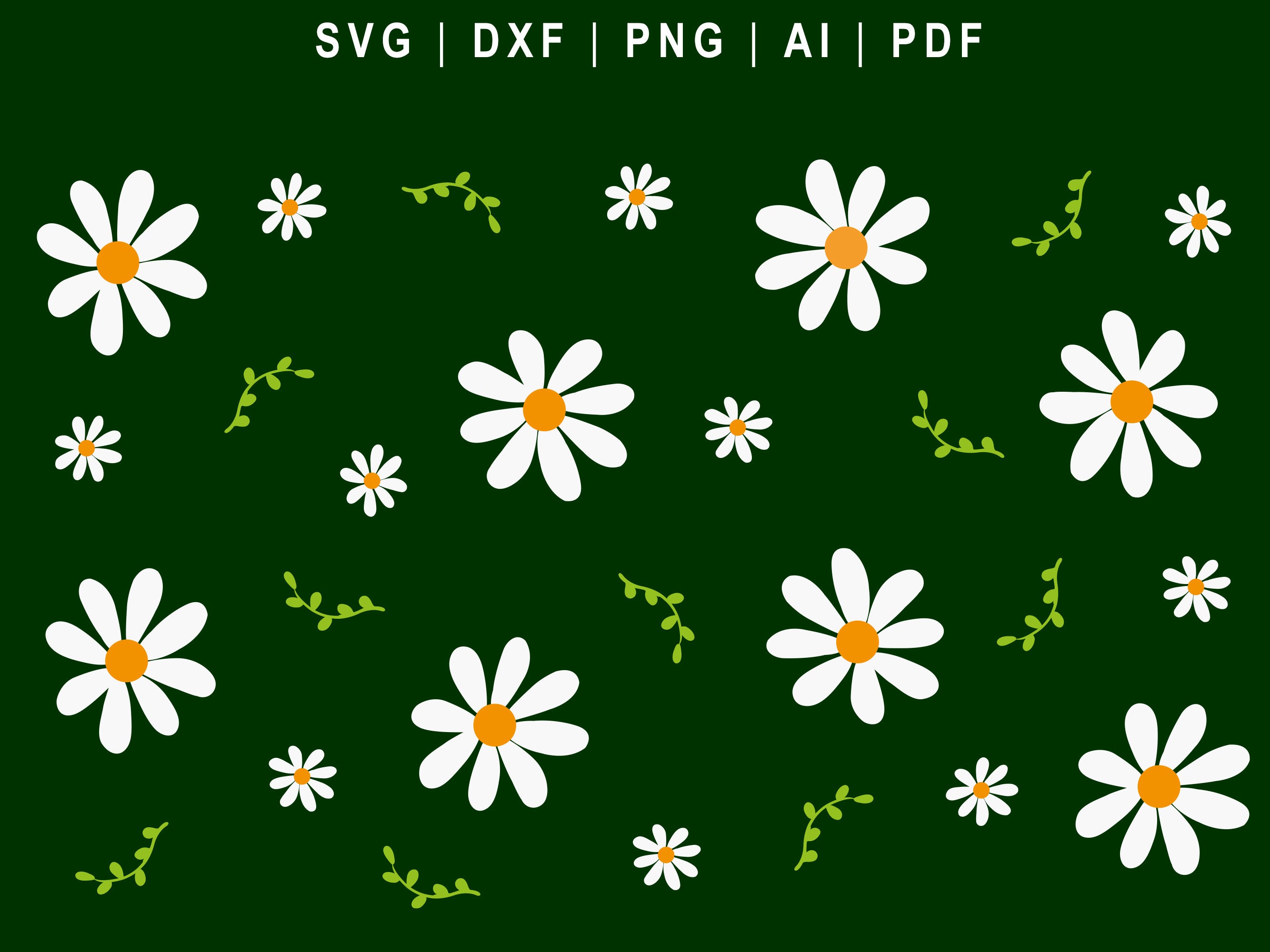 Daisy Flower Svg Png Pdf Ai Dxf File - Etsy