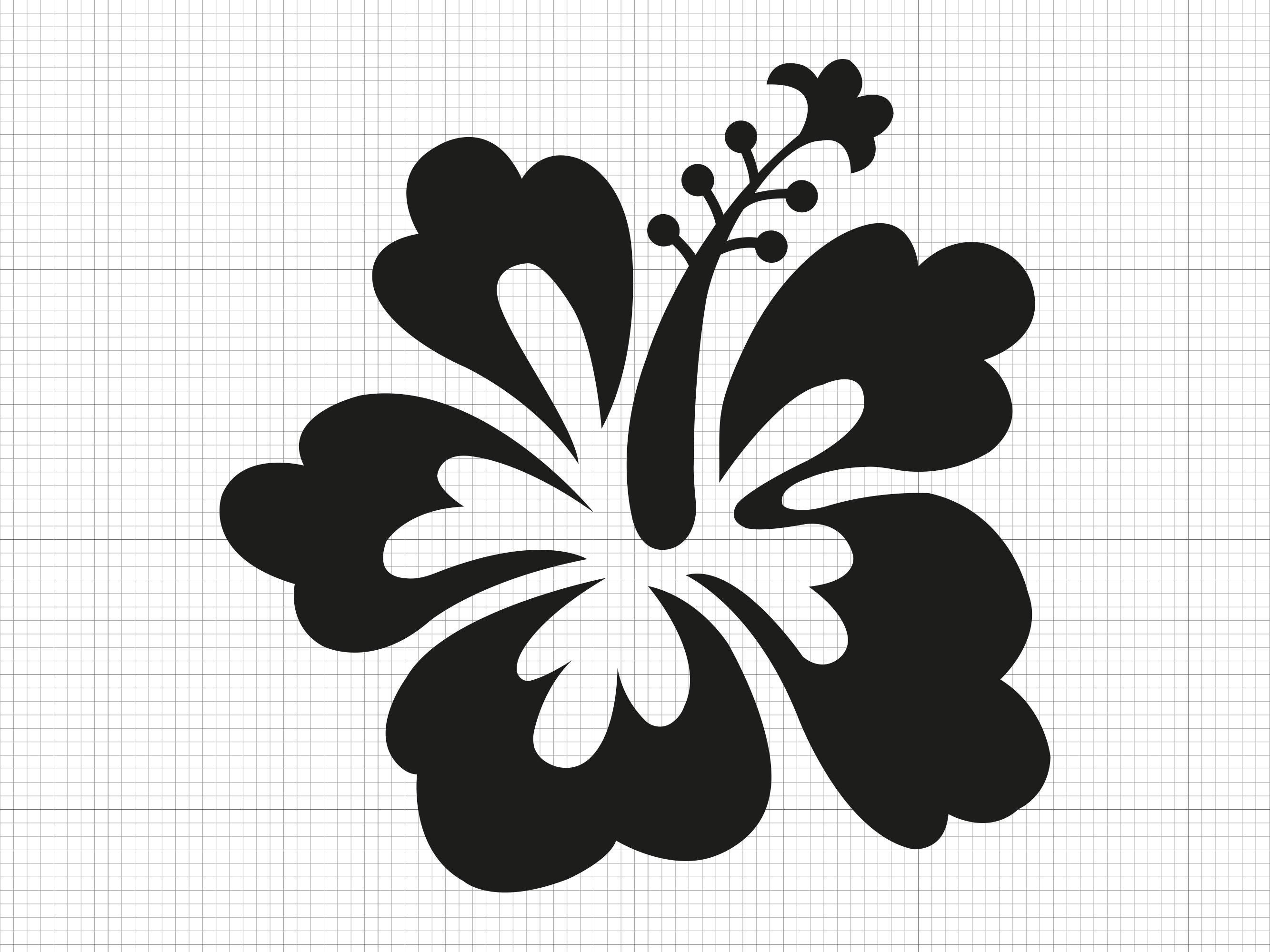 Hibiscus Svg Png Pdf Ai Dxf File Download - Etsy