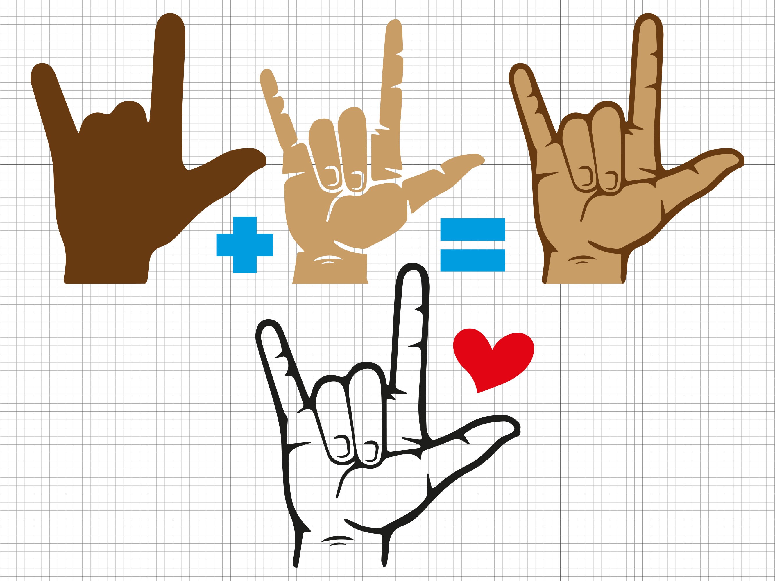 Sign Language Svg Png Ai Pdf Dxf File Download - Etsy