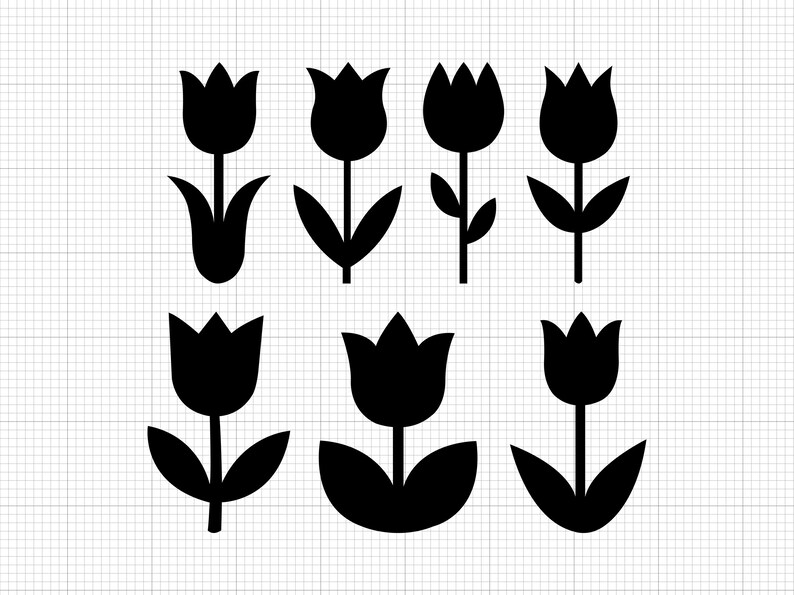 Tulip Svg Png Pdf Ai Dxf File Download - Etsy