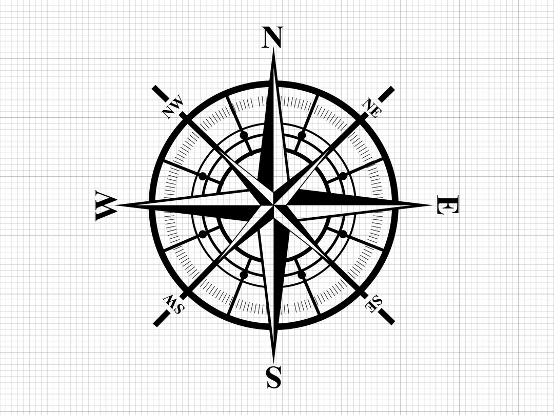 Compass Svg Png Pdf Ai Dxf File Download - Etsy